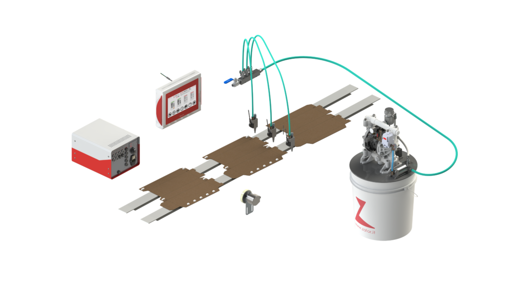 Gluing application systems for cardboard and converting industry - Zator